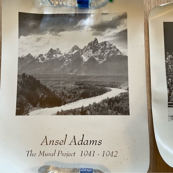 Art | 2 Posters Ansel Adams 1941 1942 The Mural Project Snow Covered ...